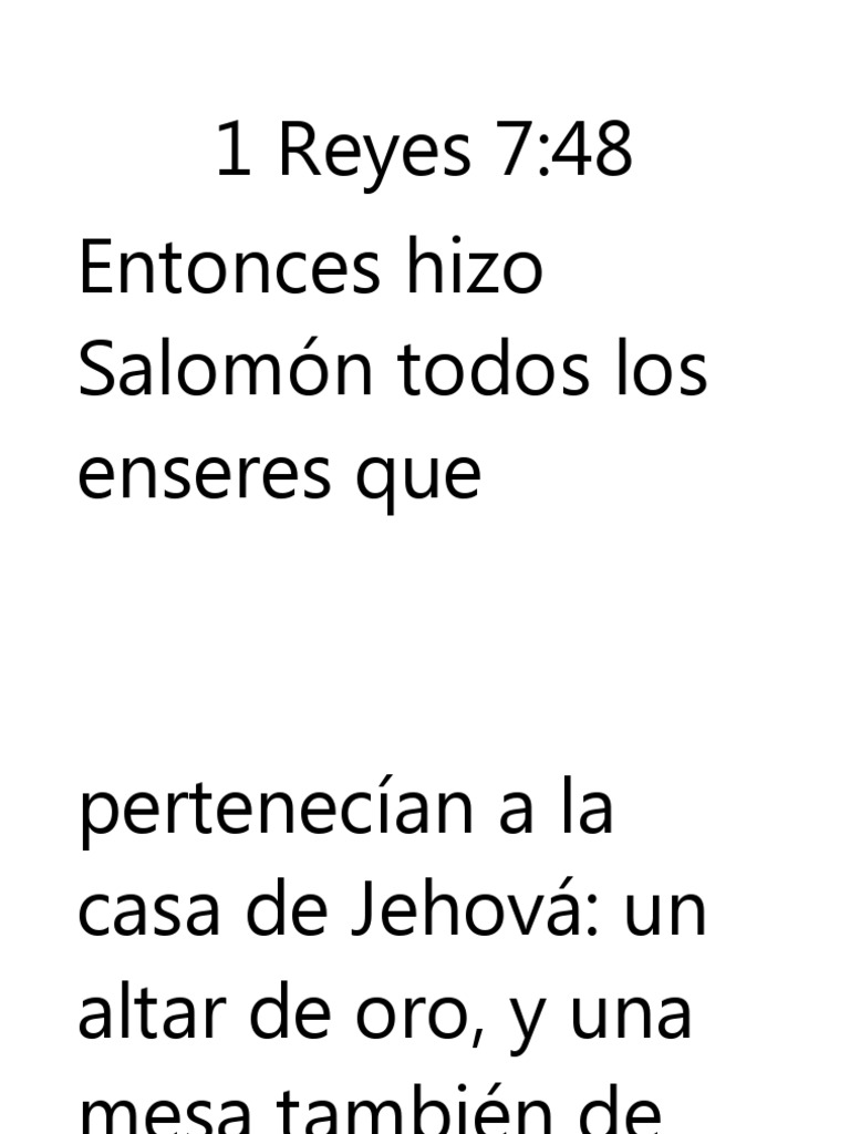 1 Reyes 7 | PDF