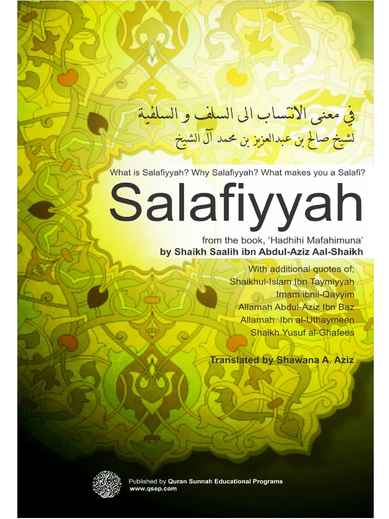 What Is Salafiyyah by Saalih Aal Ash-Shaykh | PDF | Salafi Movement ...