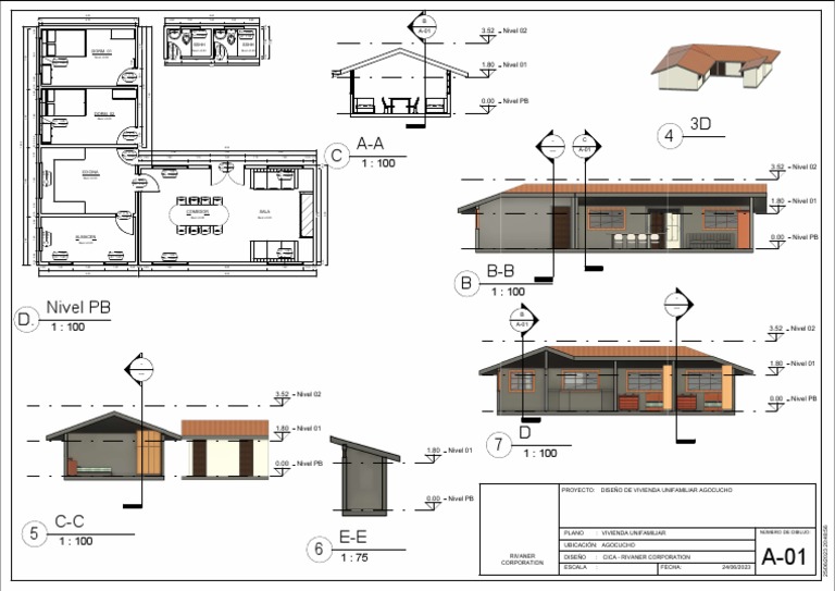 Arq - Plano Planta Agocucho A3 | PDF