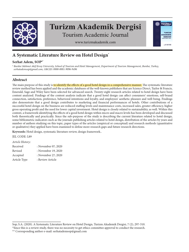 A Systematic Literature Review On Hotel | PDF | Systematic Review | Design A Systematic Literature Review On Hotel | PDF | Systematic Review | Design
