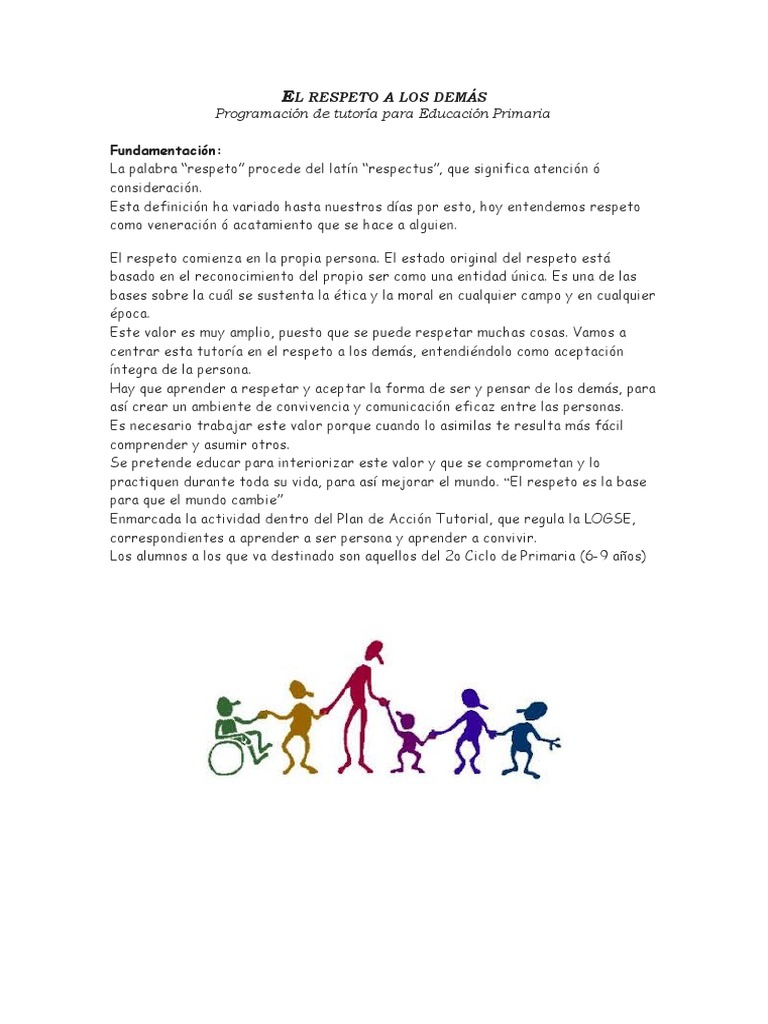 Tutoría sobre el Respeto en Primaria | PDF | Color