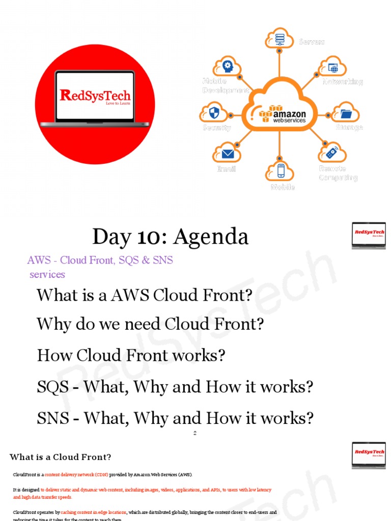 RedSysTech Cloud AWS Day 10 | PDF | Cache (Computing) | Cloud Computing
