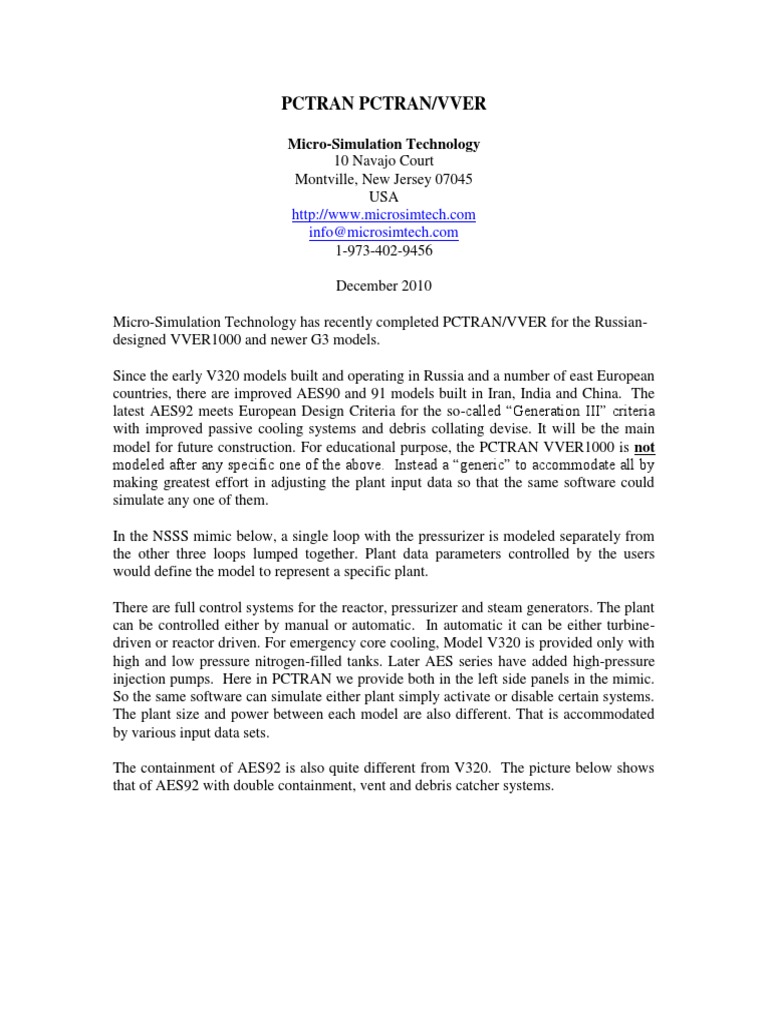 PCTRAN VVER Introduction | PDF | Physical Sciences | Nuclear Power