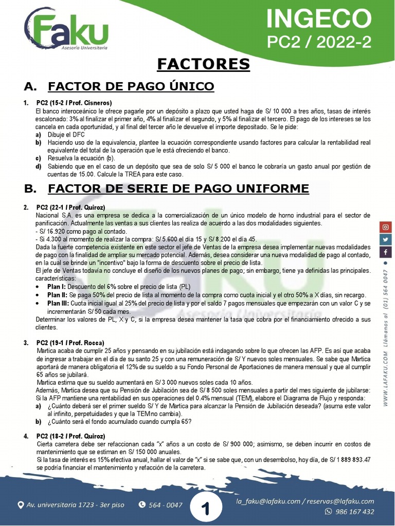 pc2 Ingeco | Descargar gratis PDF | Jubilación | Interés