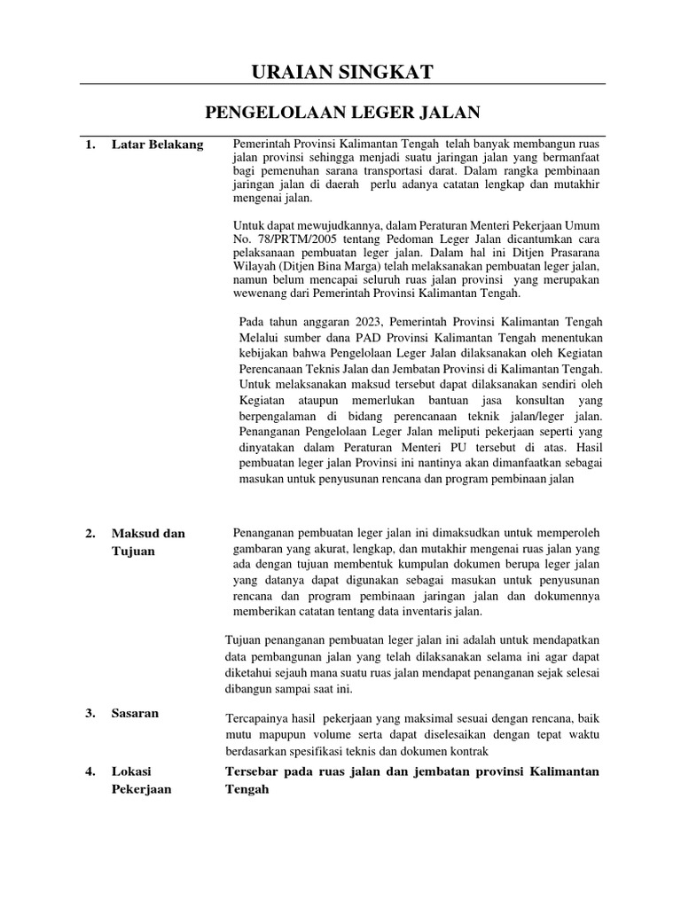 URAIAN SINGKAT LEGER 2023 | PDF