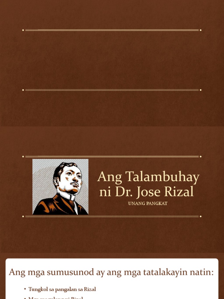 Ang Talambuhay Ni Dr. Jose Rizal | PDF