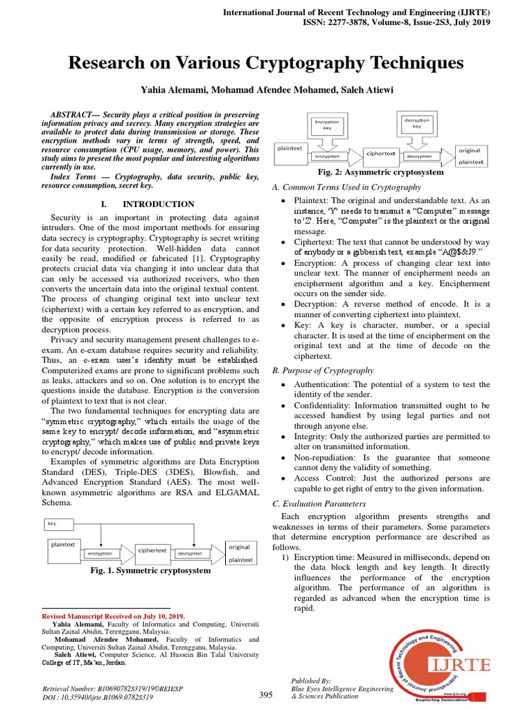 Varios Cryptography Technics | PDF | Encryption | Cryptography Varios Cryptography Technics | PDF | Encryption | Cryptography