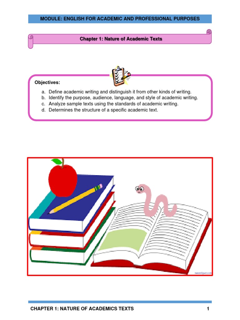 CHAPTER 1 - NATURE OF ACADEMICS TEXTS | PDF | Thesis | Paragraph