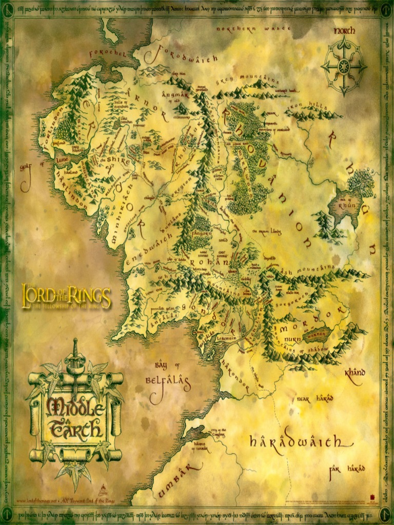 LOTR - Resource - Middle-Earth Map | PDF