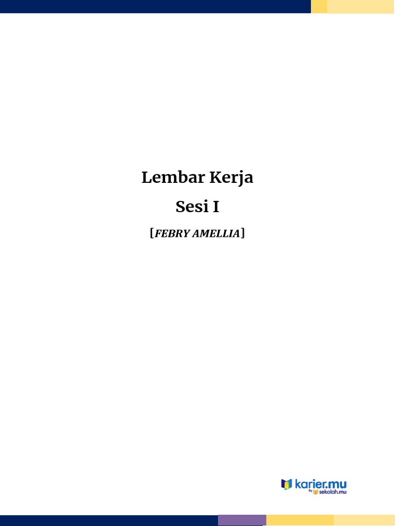 Lembar Kerja Sesi 1 (Blended Learning) | PDF | Pengembangan Diri