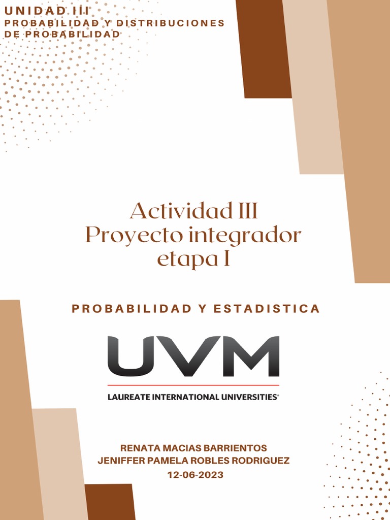 Actividad #3 Proyecto Integrador. | PDF