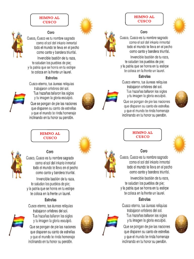 HIMNO AL CUSCO | PDF