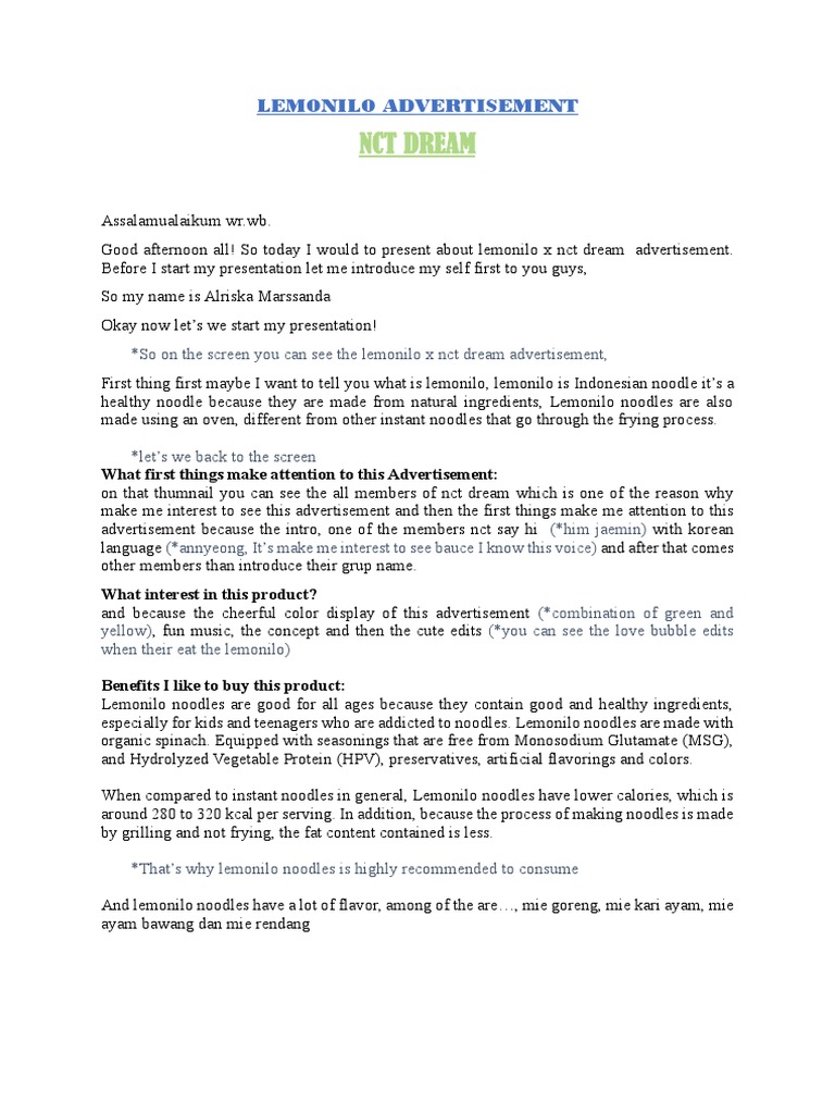 Iklan Lemonilo | Download Free PDF | Food And Drink | Foods