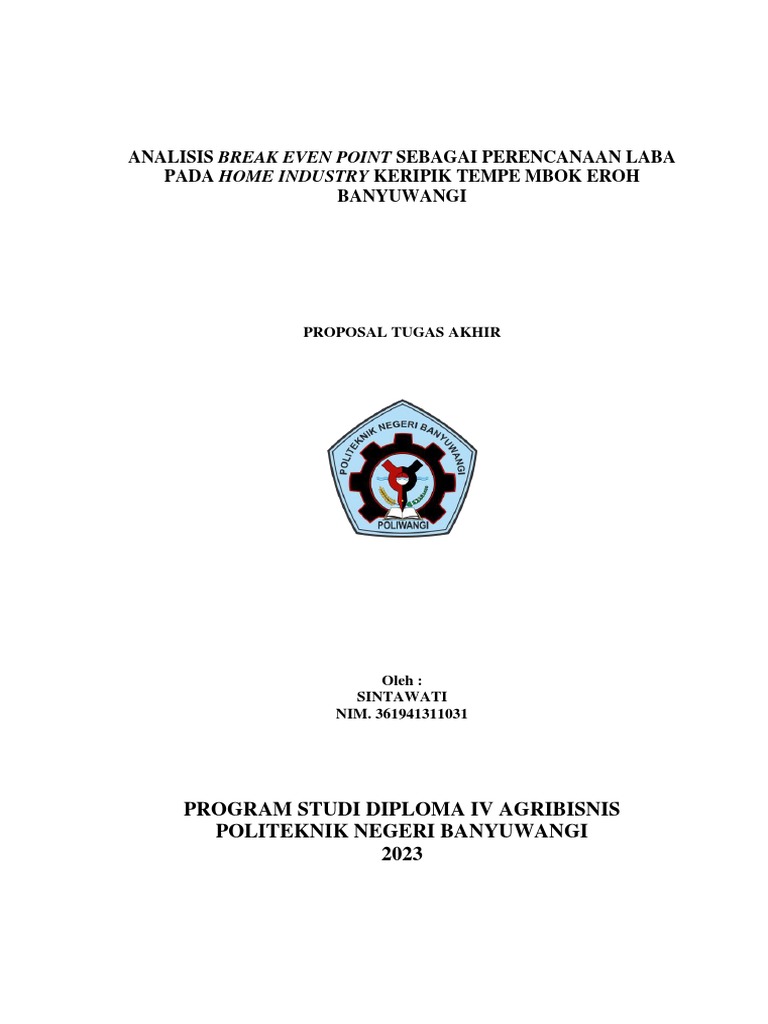 Acc Bendel Proposal Sintawati Ta 2023 | PDF
