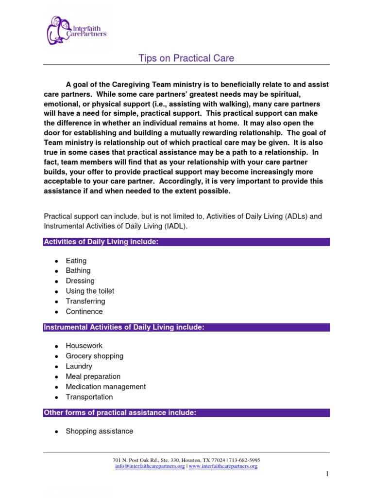 Practical Care Web | PDF | Caregiver | Psychological Concepts