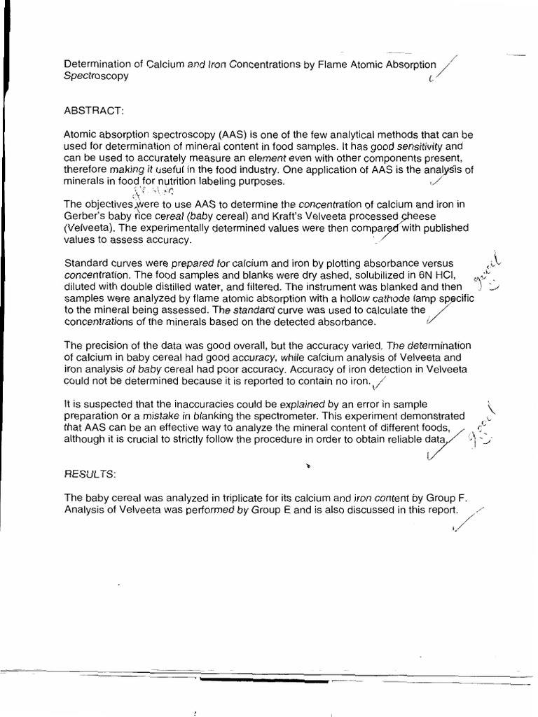 Calcium Analysis by Flame Atomic Absorption Spectros | PDF | Atomic ...