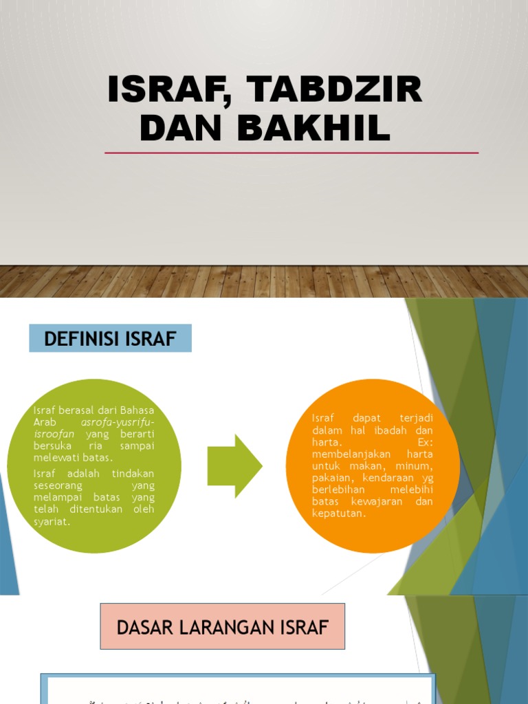 Definisi Israf, Tabdzir, dan Bakhil | PDF