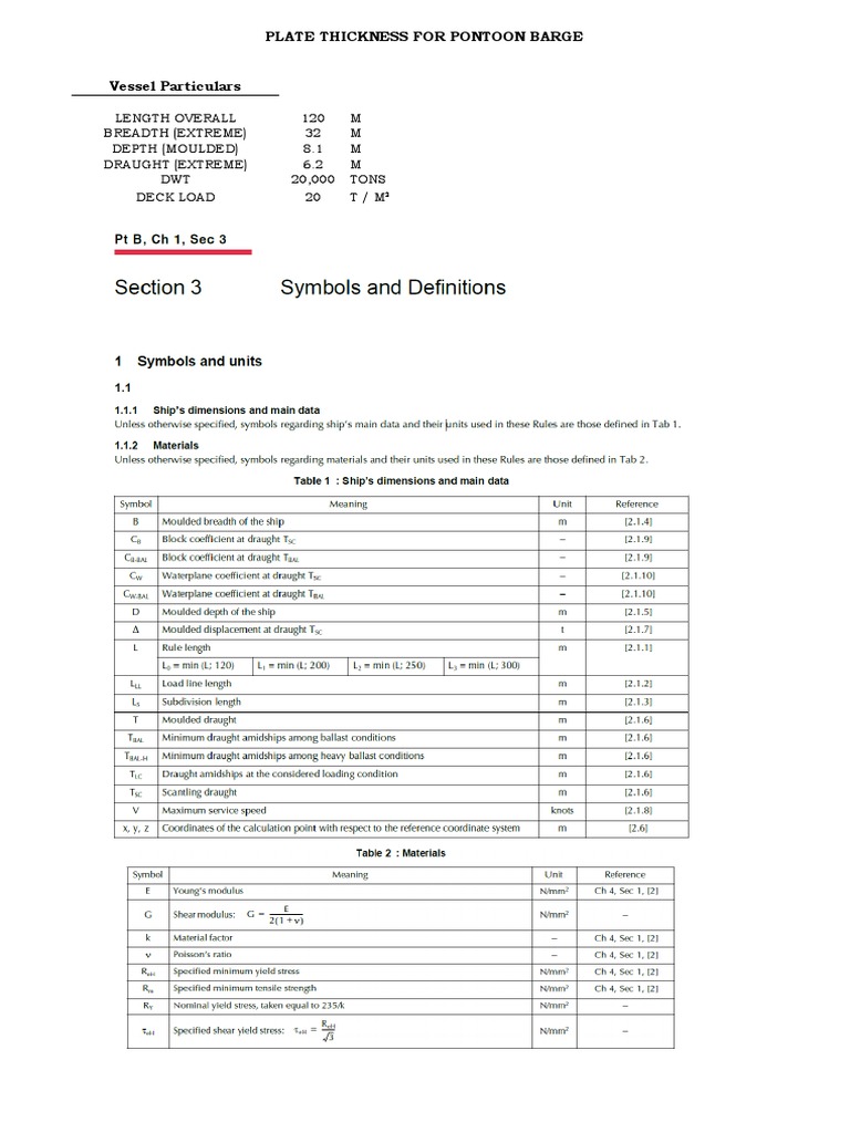 Pontoon Barge Thickness | PDF | Battleship | Ships