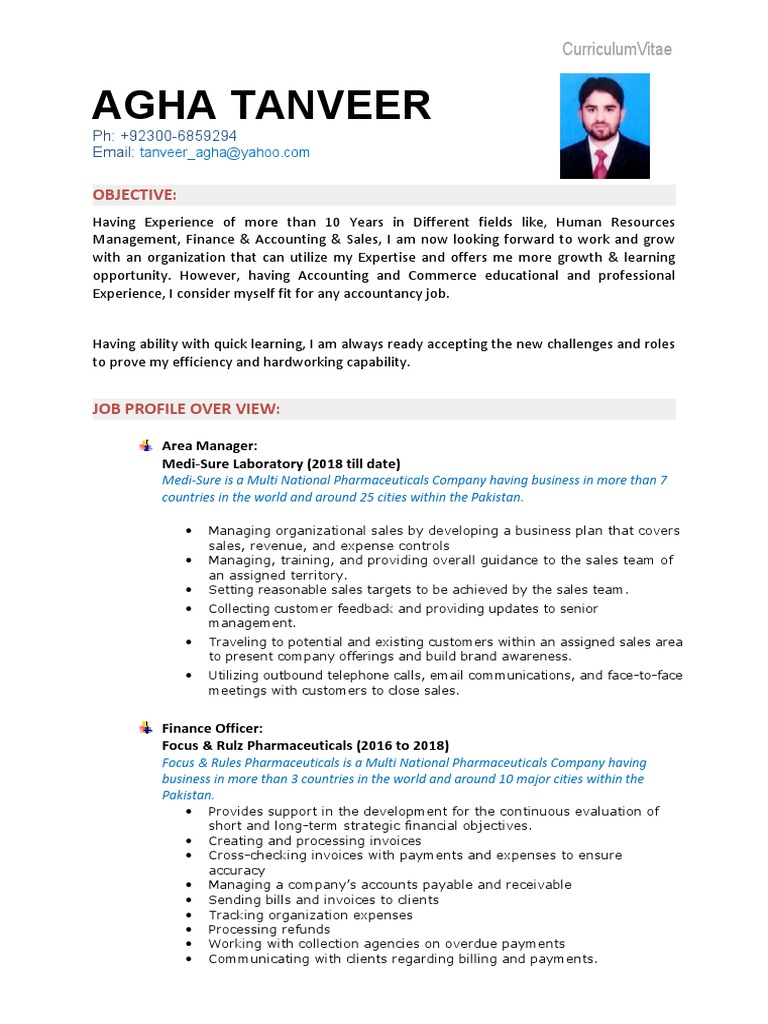Agha Tanveer CV | PDF | Payroll | Social Security (United States)