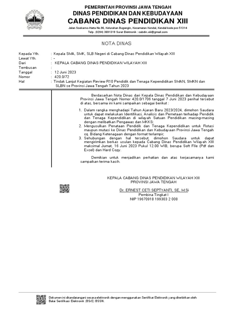 ND. Tindak Lanjut Review R10 | PDF