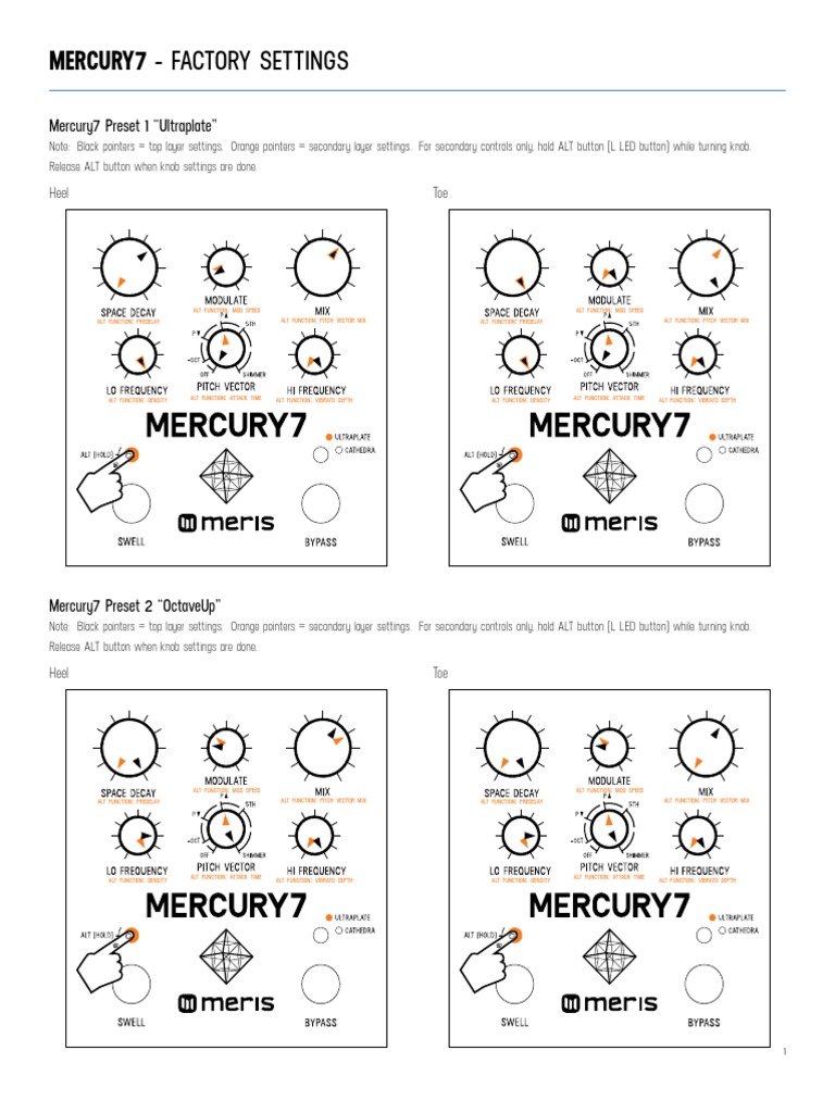 Mercury7 Factory Preset Diagram | PDF