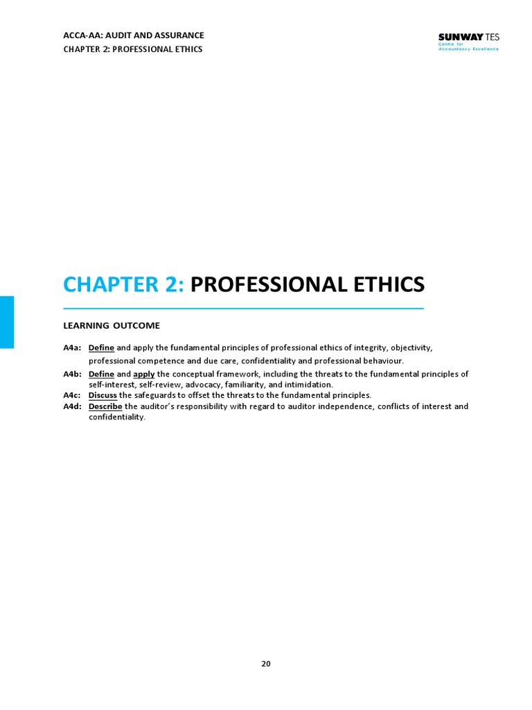 ACCA AA Chapter 2 Study Guide | PDF | Audit | Financial Audit