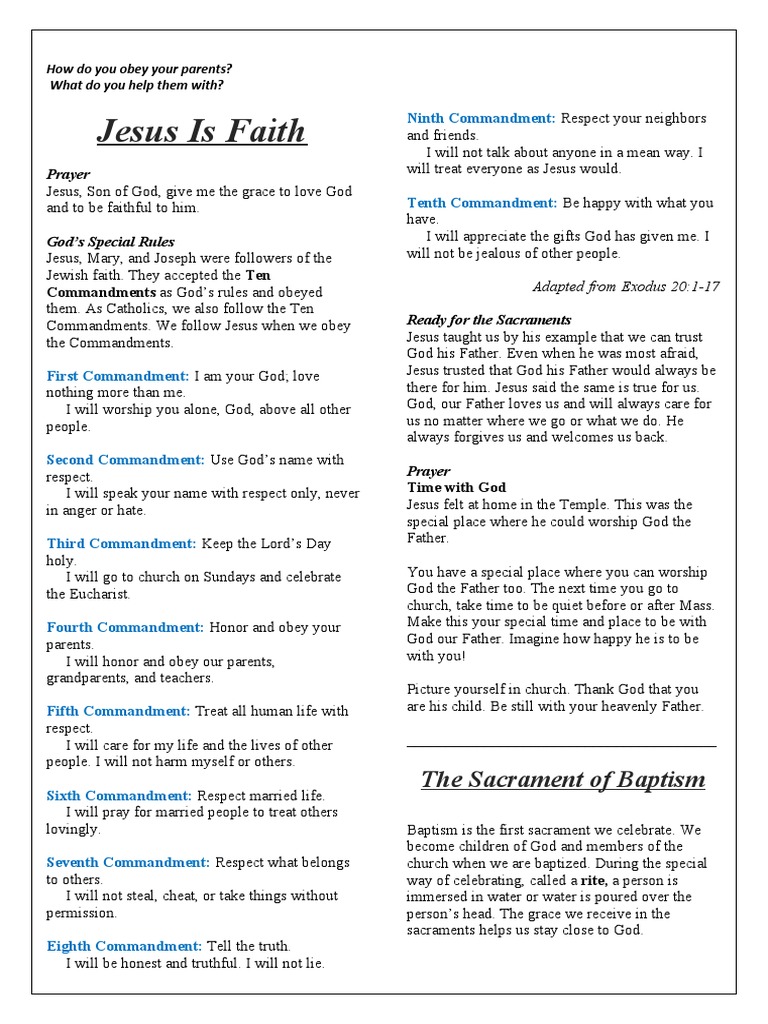 Ten Commandments | PDF | Eucharist | Mass (Liturgy)