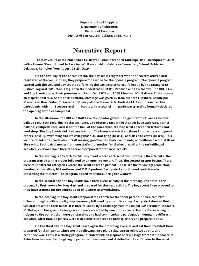 BSP Narrative | PDF | Scouting | Youth Movements