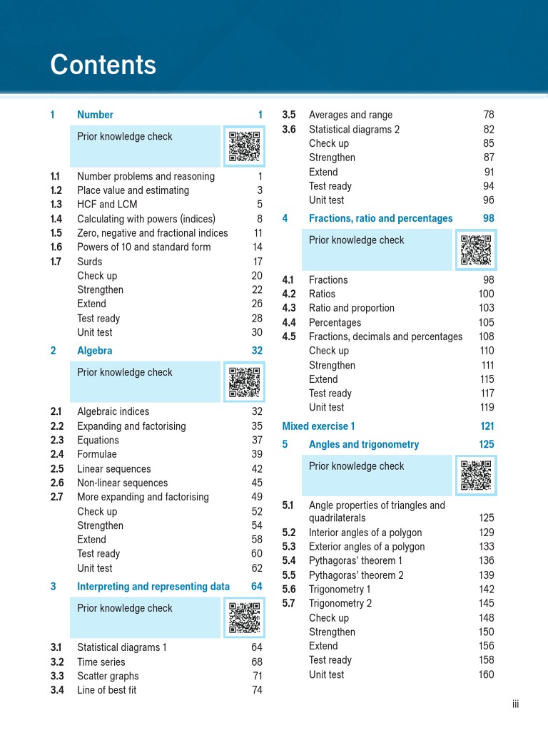 KS4 Higher Book 1 Contents | PDF | Trigonometry | Area