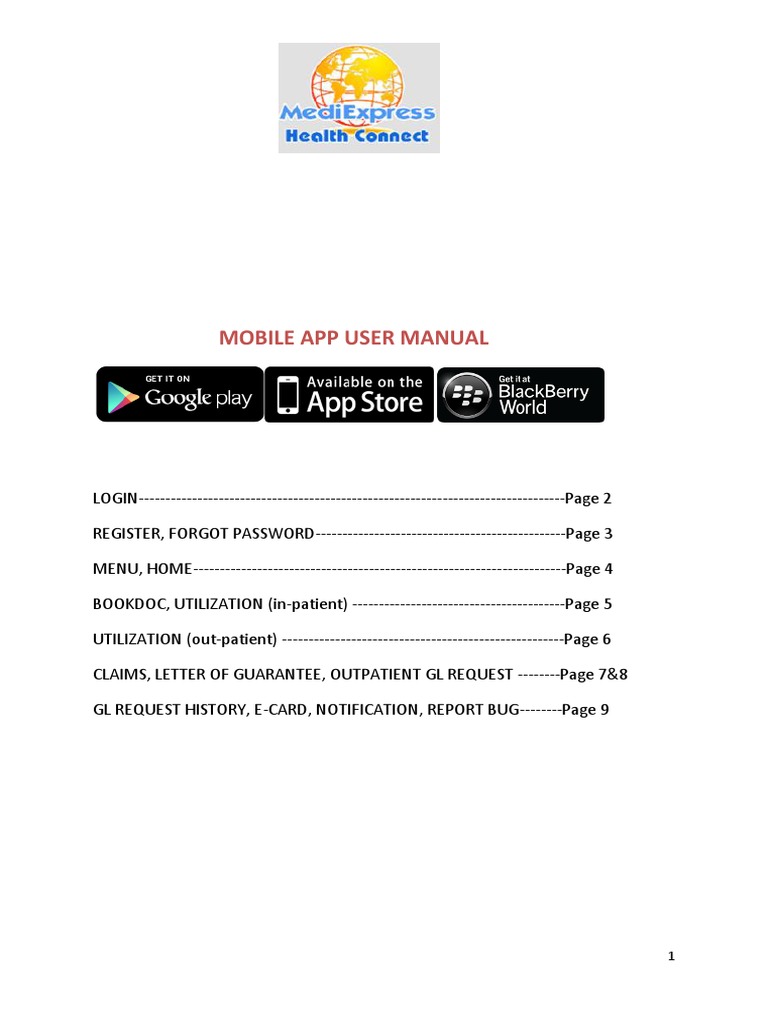 Mobile App User Manual | PDF | Patient | Clinic