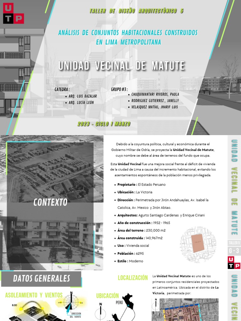 Unidad Vecinal de Matute - Semana 3.1 | PDF | Lima