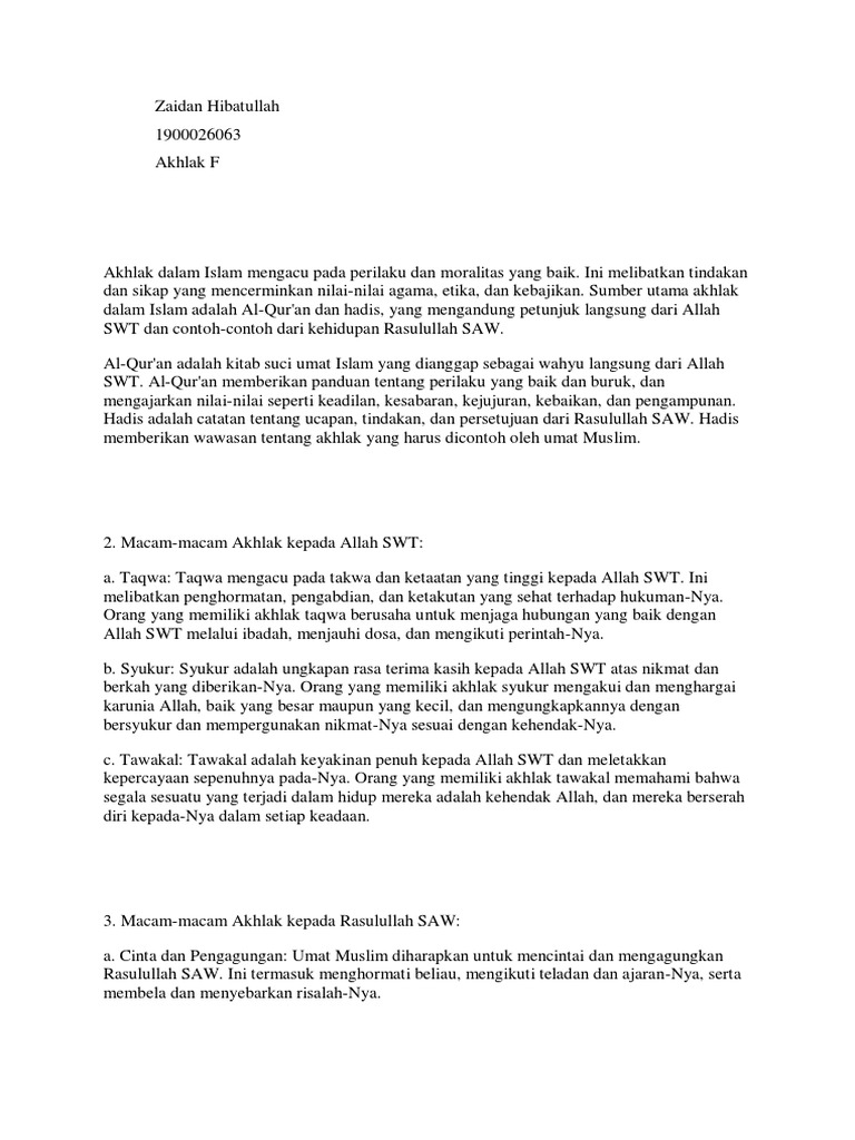 Zaid An Hiba Tull Ah | PDF | Agama & Spiritualitas
