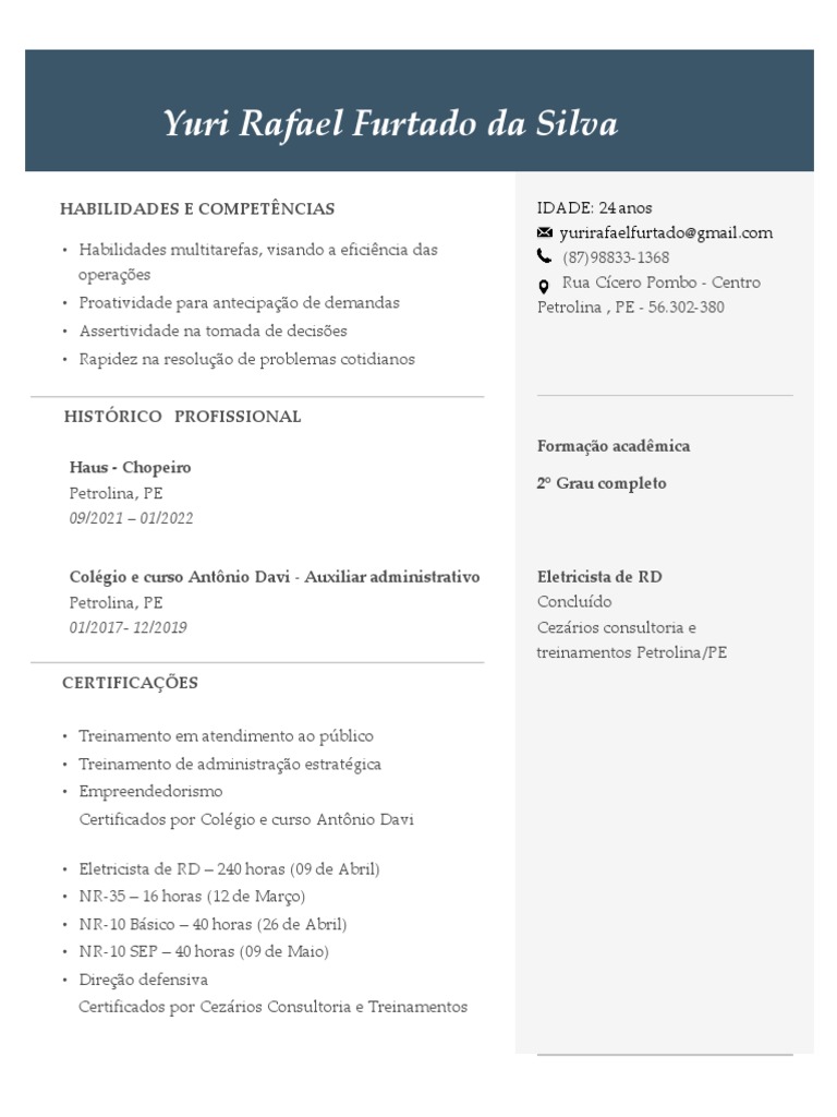 Curriculo Yuri | PDF