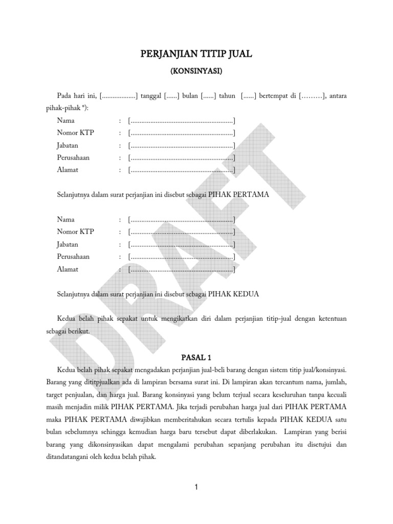 Surat Titip Jual | PDF