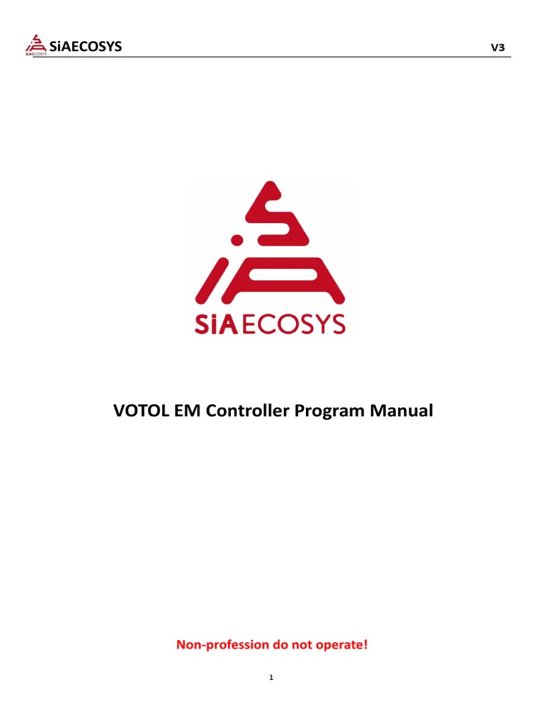 VOTOL EM Motor Controller Manual ENG V3.4 - by SiAECOSYS | PDF ...