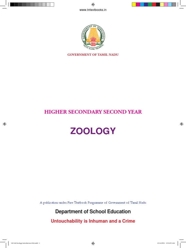 12th Zoology EM - WWW - Tntextbooks.in | PDF | Reproduction | Mitosis