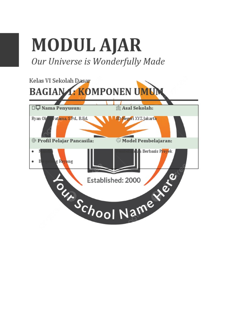 02 - Contoh Modul Ajar | PDF