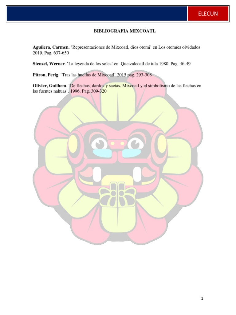 Bibliografía sobre Mixcoatl | PDF