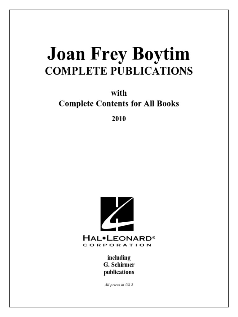 Boytim List of Repertoire Books | PDF | Vocal Music