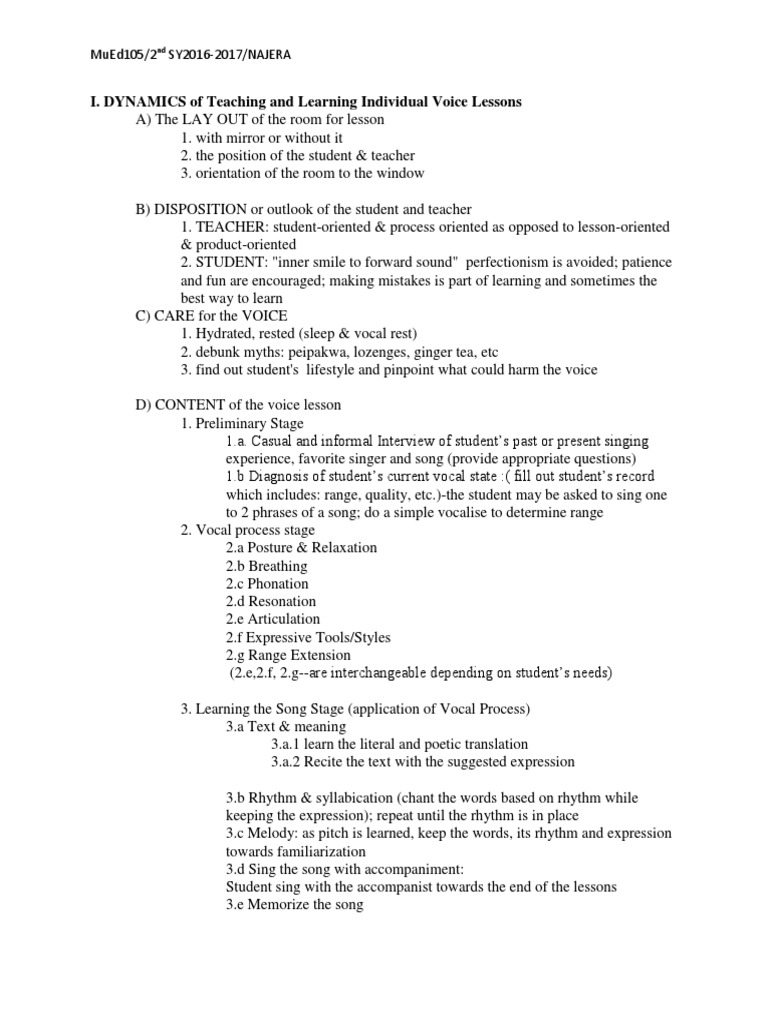 Teaching Individual Voice Lessons | PDF | Singing | Human Voice
