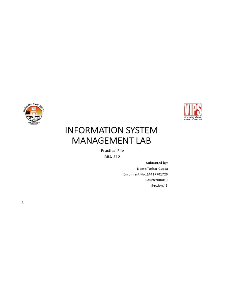 ISM File - Tushar Gupta | PDF | Computing | Data ISM File - Tushar Gupta | PDF | Computing | Data