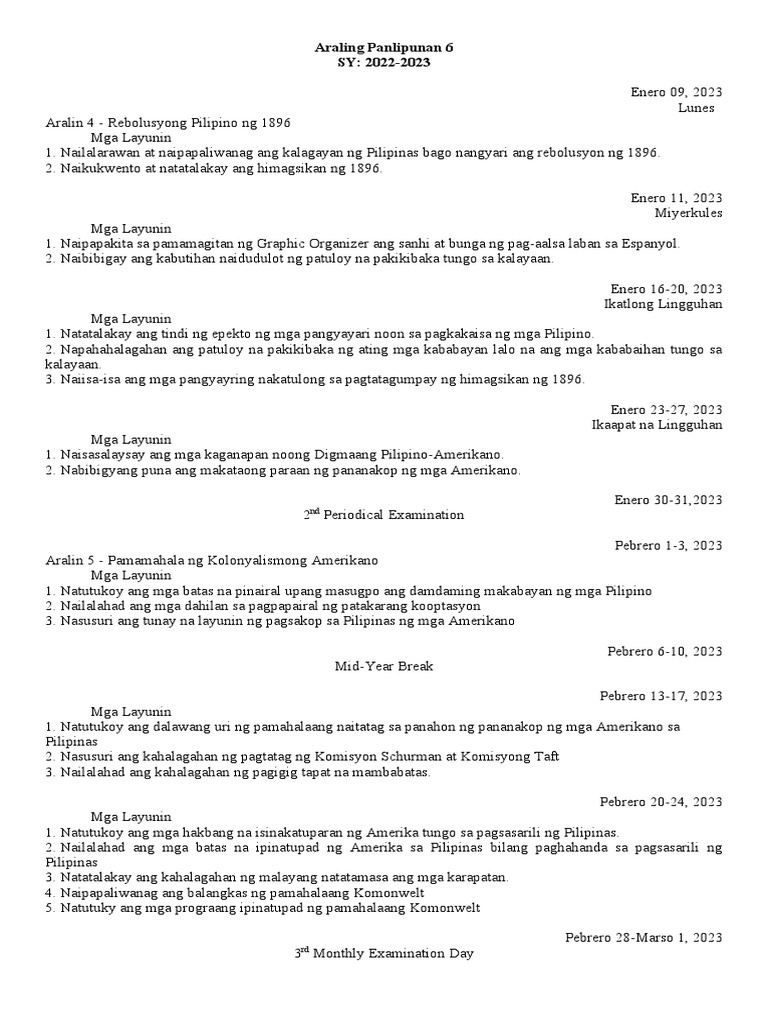 Araling Panlipunan 6 | PDF