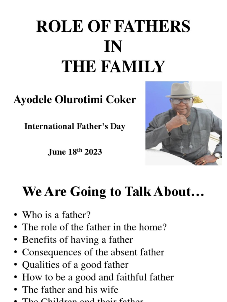 Father's Role and Responsibilities in Family | PDF | Communication ...