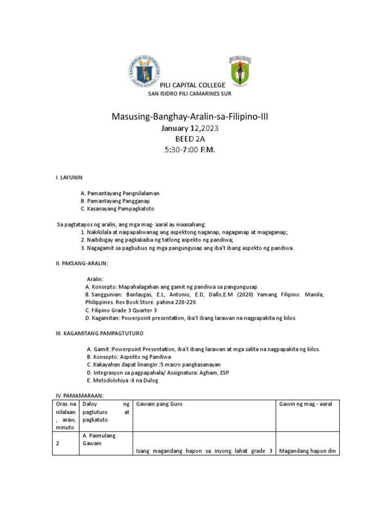 Lesson Plan2-1 | PDF