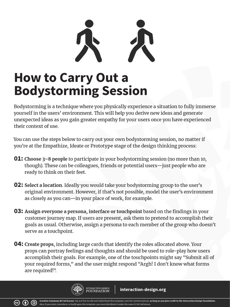 How To Carry Out A Bodystorming Session | PDF | Design Thinking ...