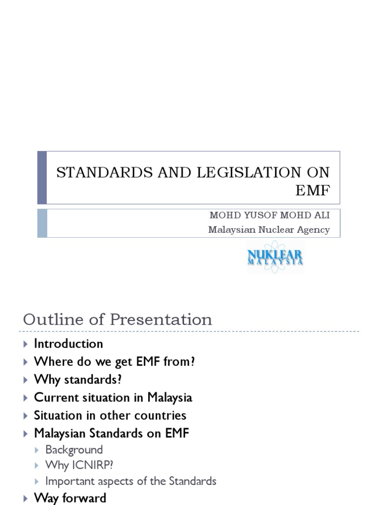 Standards and Legislation On EMF | PDF | Electromagnetic Field | Standardization