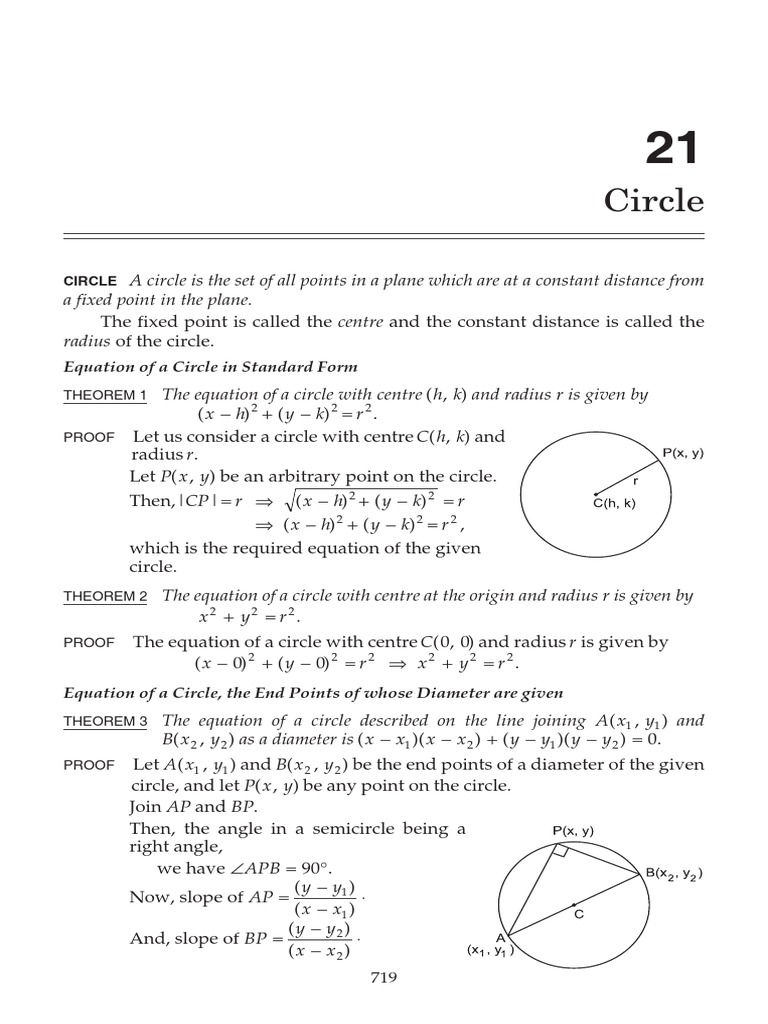 Circle Equations and Properties | PDF | Circle | Equations