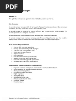 General Manager Daily Checklist | PDF | Economies | Business