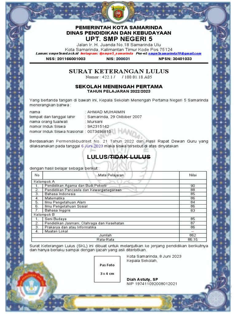 SKL SMP 5 2023 | PDF