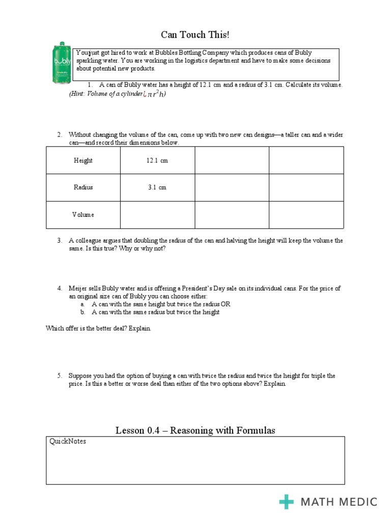 Lesson 0.4 - Precalculus - Math Medic | PDF